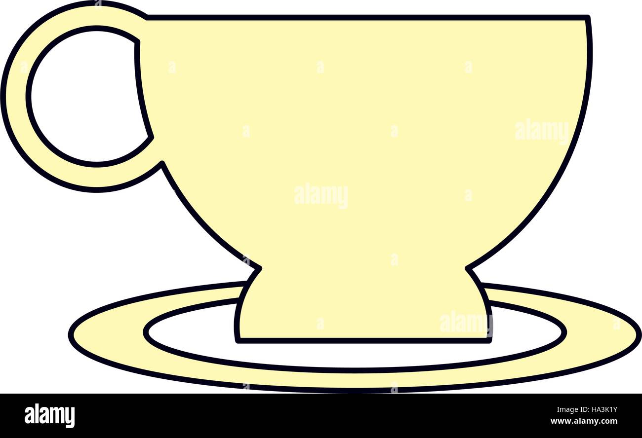 Cup coffe on table Stock Vector Images - Alamy