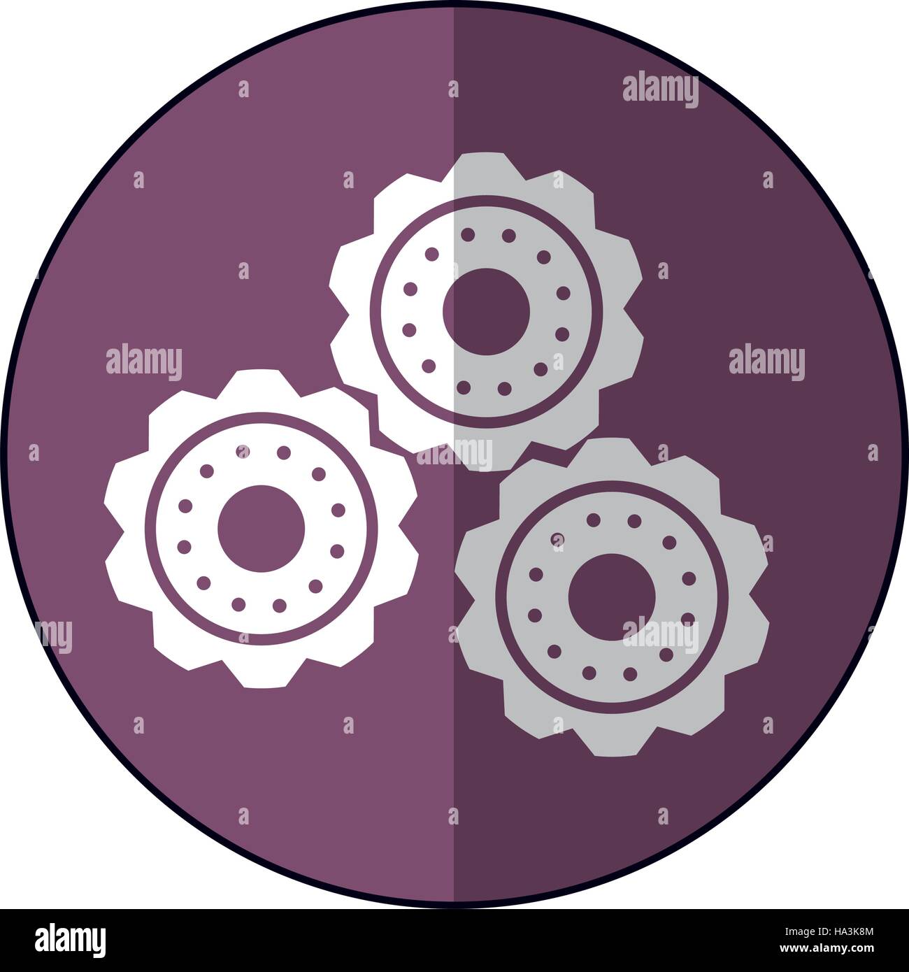 gear wheel engine cog icon purple shadow Stock Vector Image & Art - Alamy
