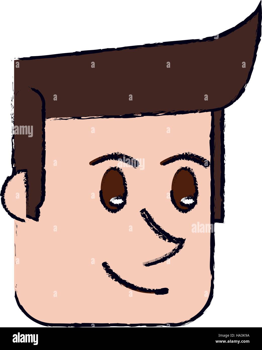 drawing face man smiling design Stock Vector Image & Art - Alamy