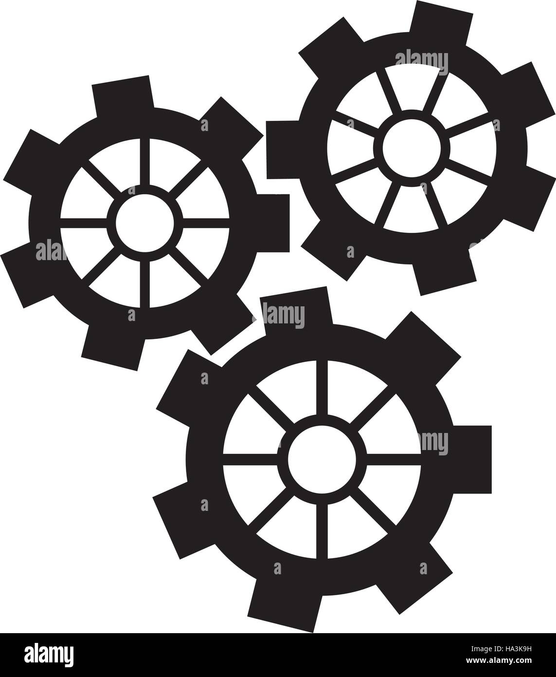 silhouette gear wheel engine cog icon Stock Vector Image & Art - Alamy