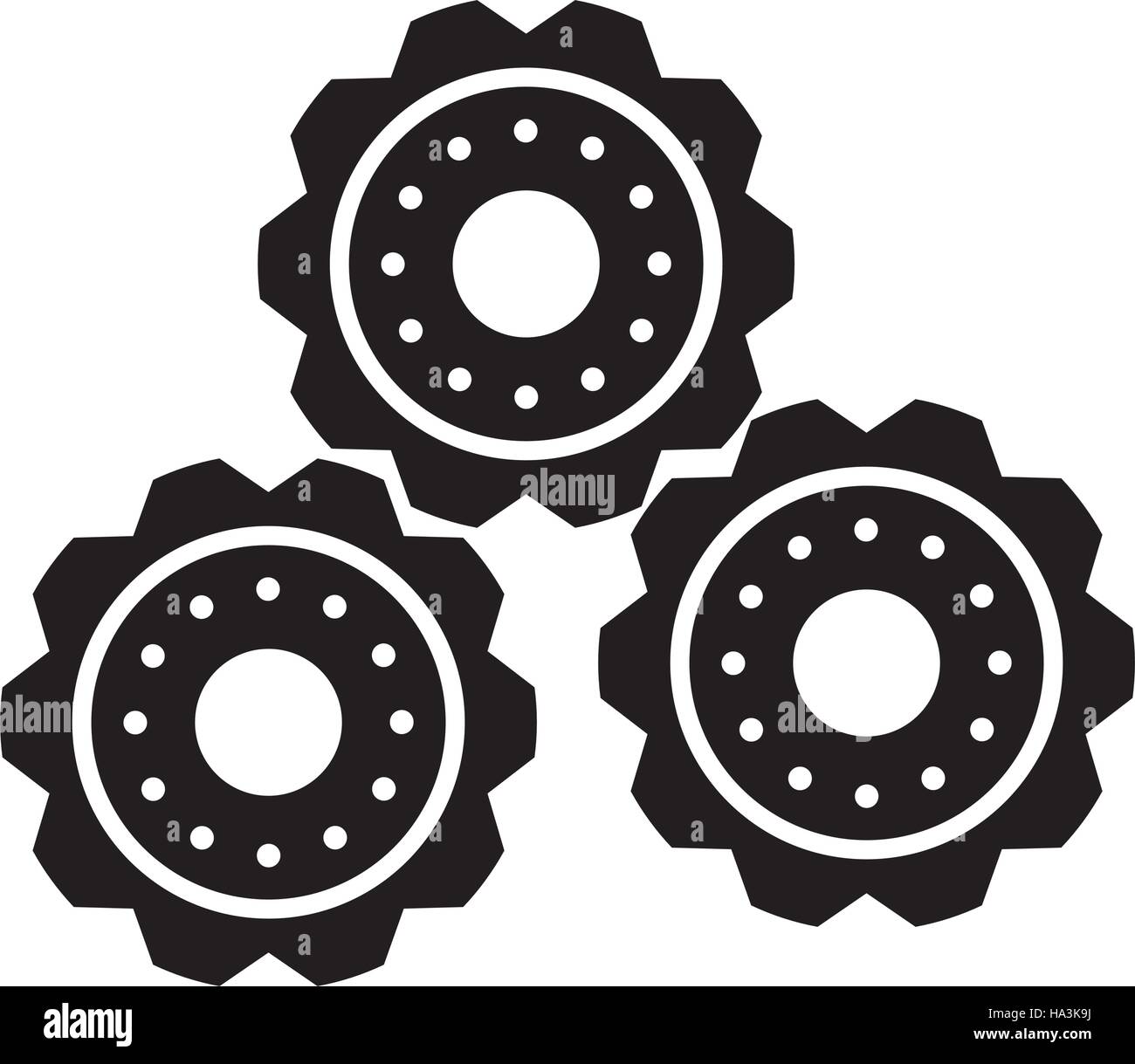silhouette gear wheel machine cog icon Stock Vector Image & Art - Alamy