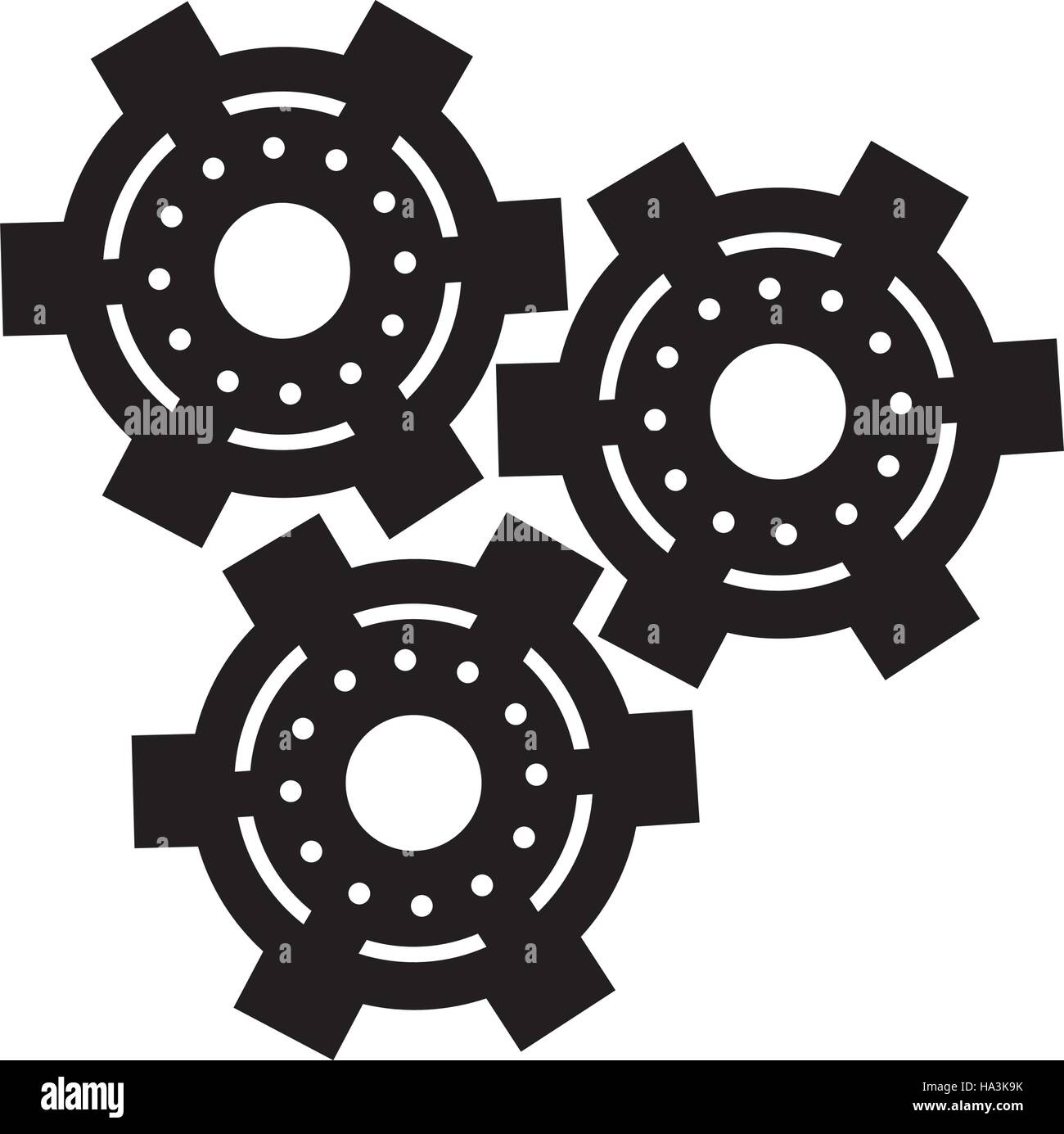 silhouette set gear wheel engine cog icon Stock Vector Image & Art - Alamy
