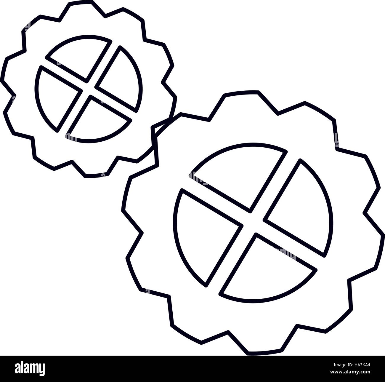 pictogram gear wheel engine mechanism icon Stock Vector Image & Art - Alamy