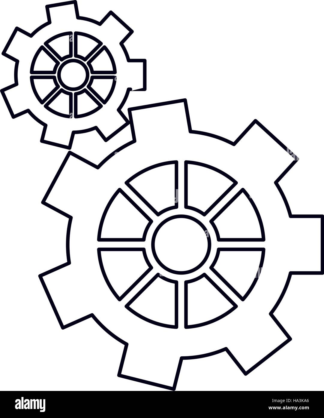 pictogram gear wheel engine machine icon Stock Vector Image & Art - Alamy
