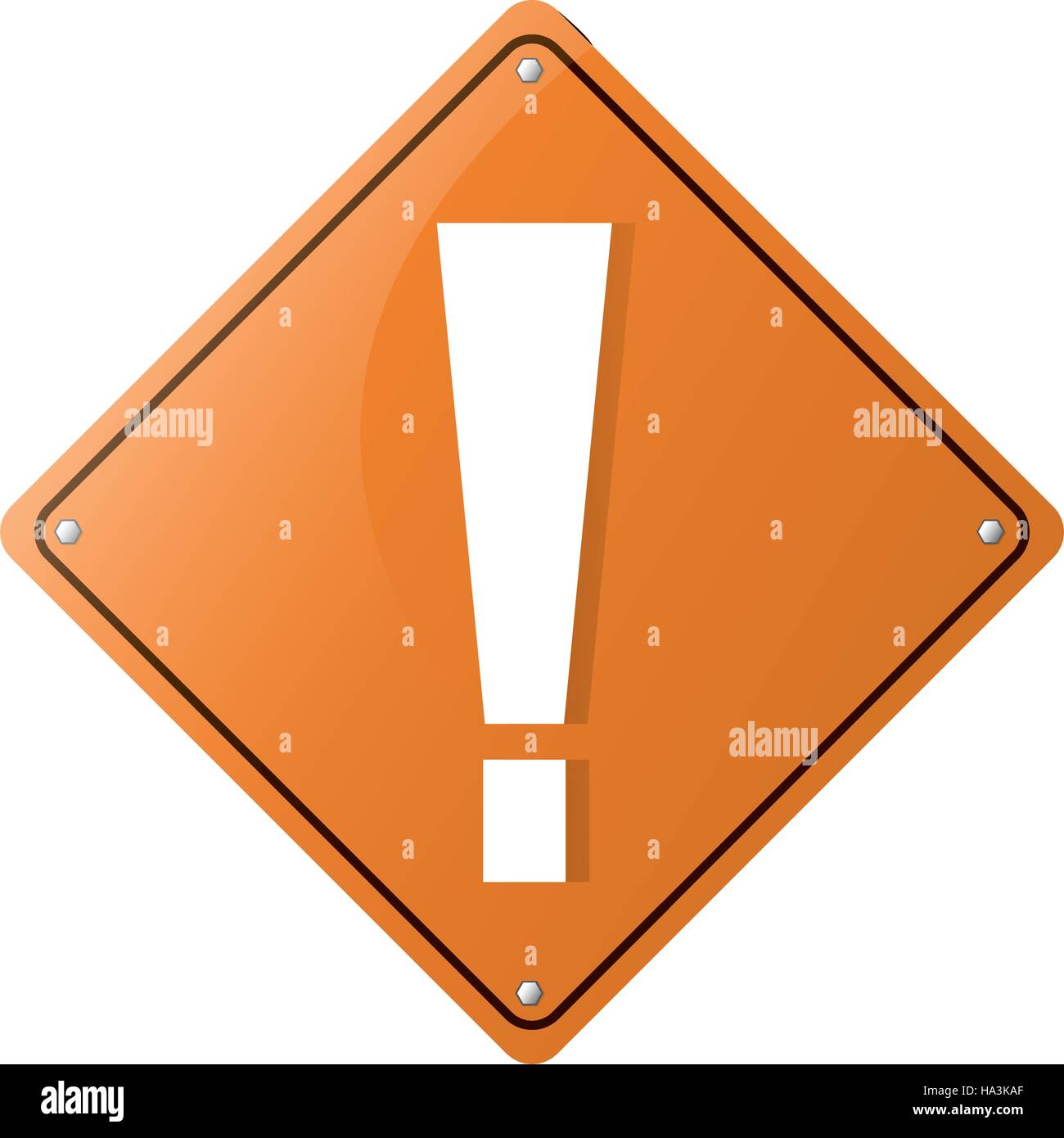 warning alert attention sign icon yellow Stock Vector Image & Art - Alamy