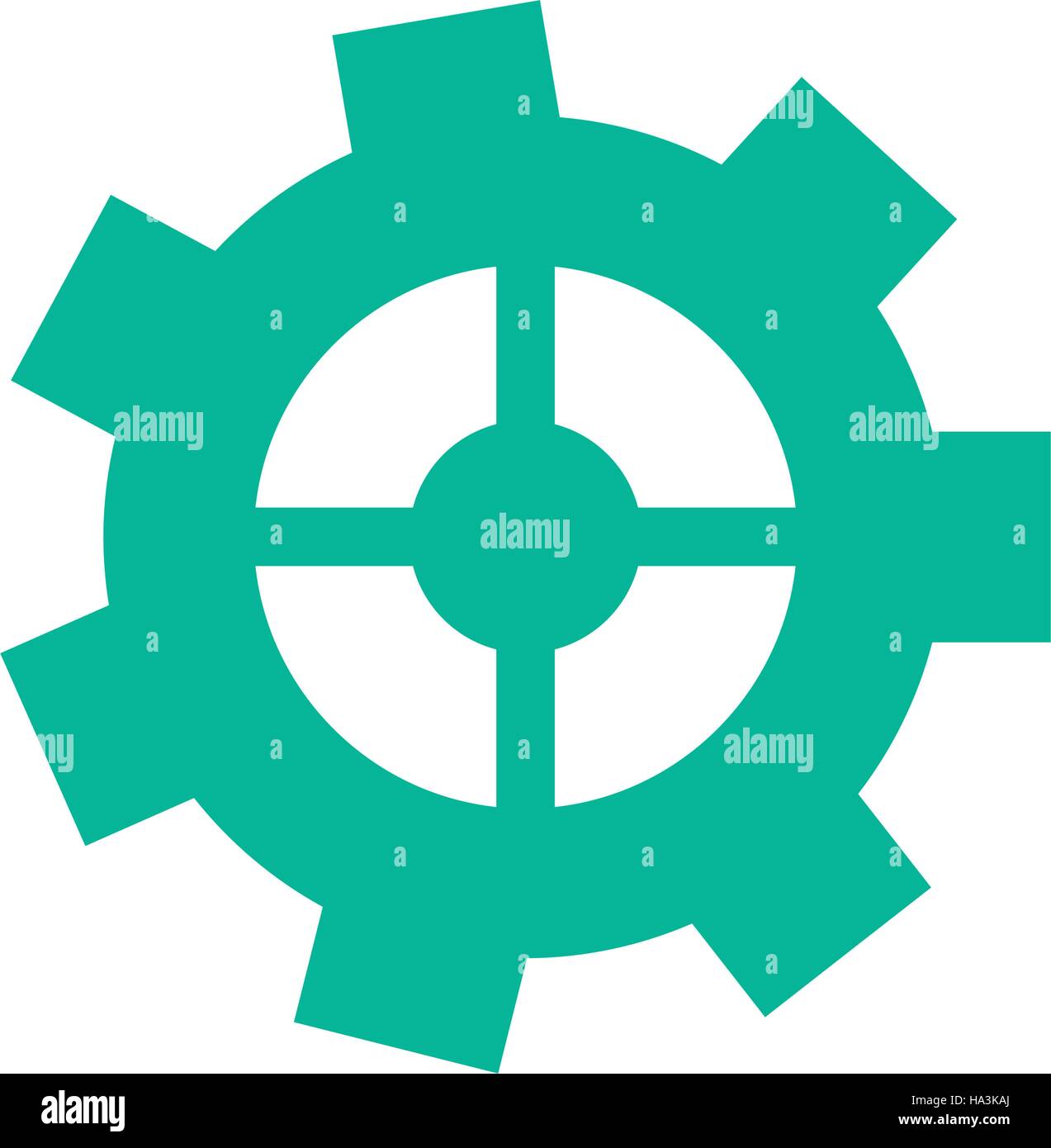 green gear wheel engine cog icon Stock Vector Image & Art - Alamy