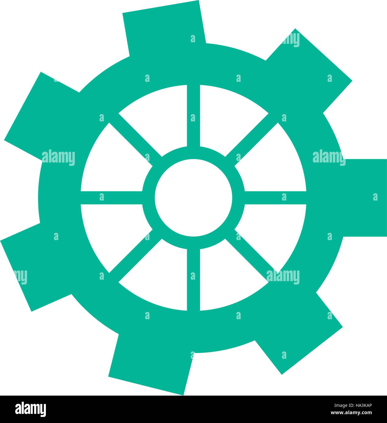 green gear wheel engine cog icon Stock Vector Image & Art - Alamy