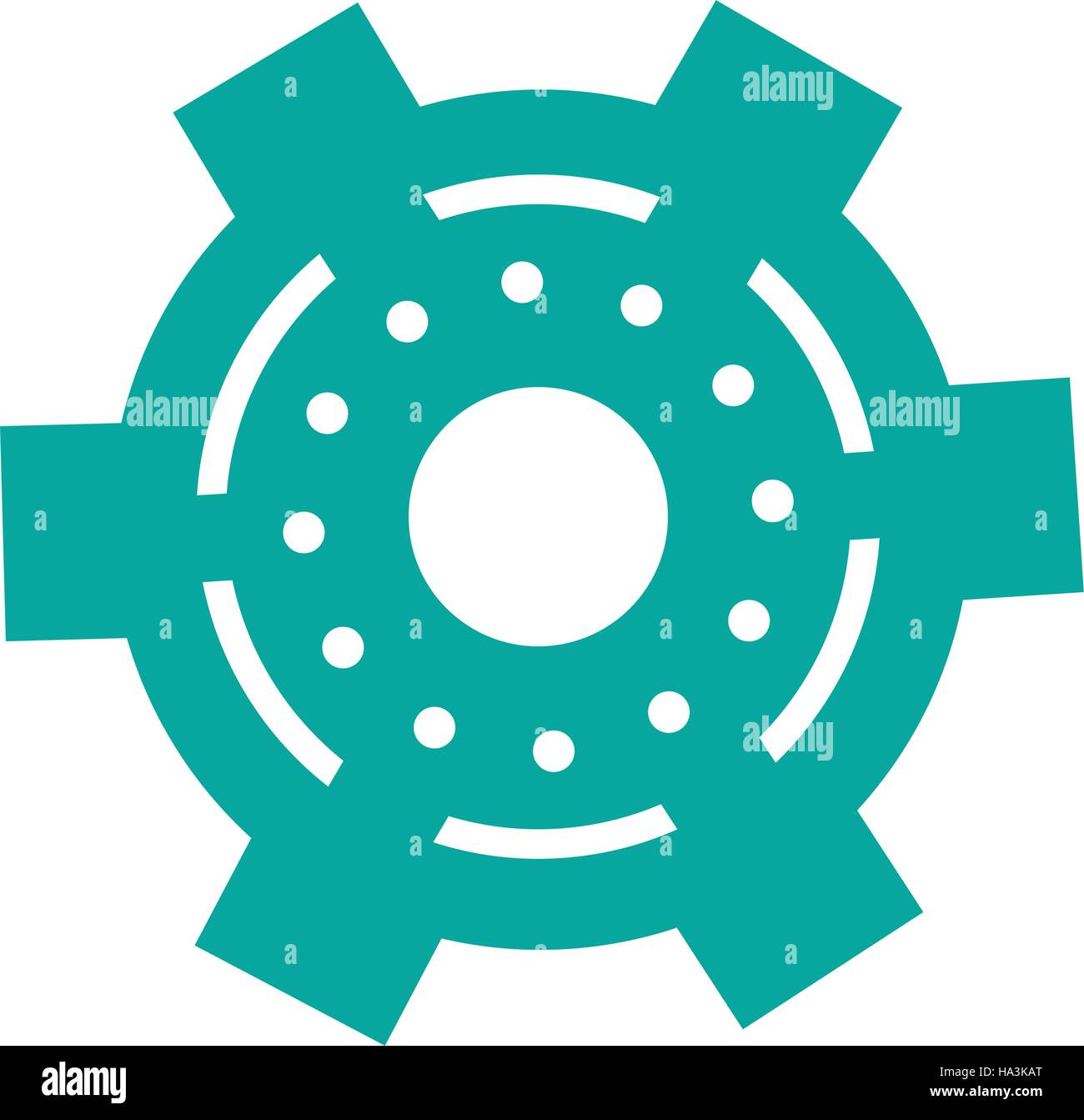 green gear wheel engine cog icon Stock Vector Image & Art - Alamy