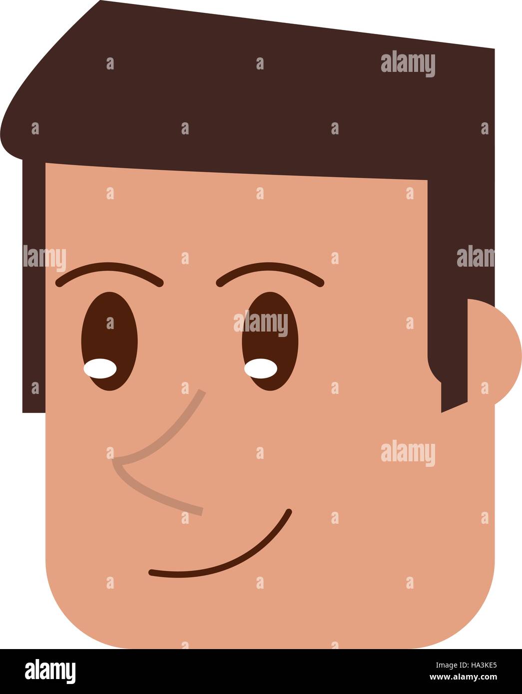 cartoon face man front smiling design Stock Vector Image & Art - Alamy