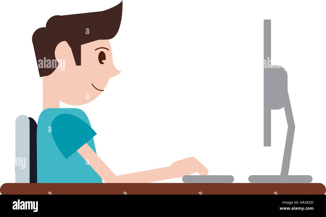 Space casual portrait man Stock Vector Images - Alamy