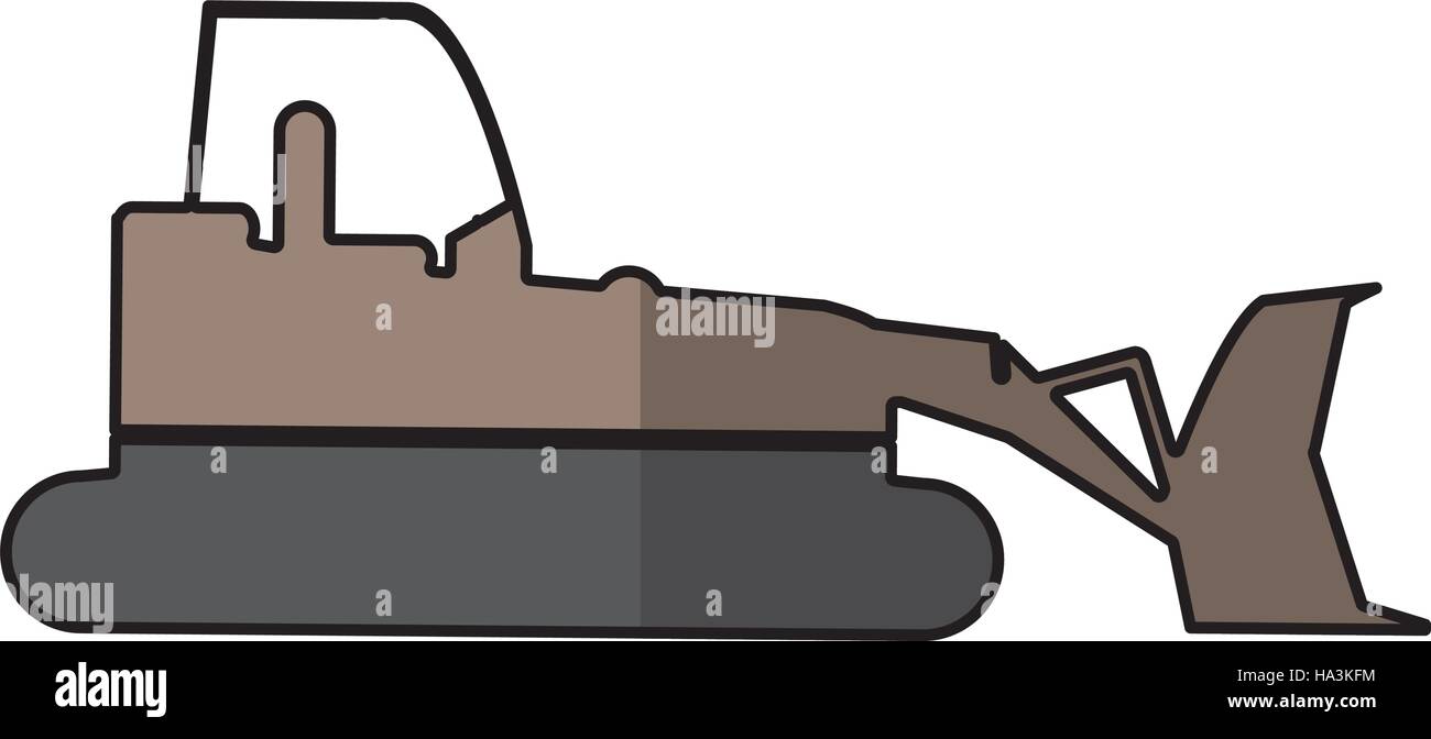 bulldozer truck construction sign shadow Stock Vector Image & Art - Alamy