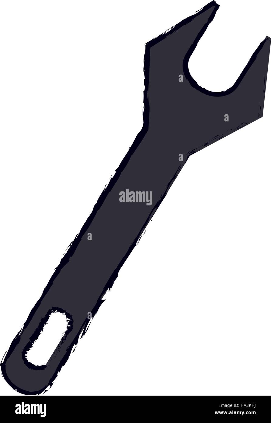 Drawing wrench repair tool symbol hi-res stock photography and images ...