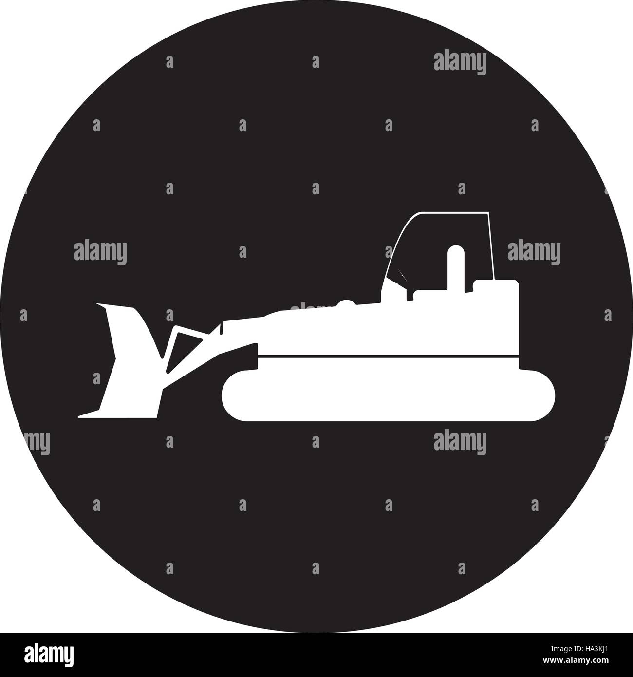 bulldozer truck construction sign pictogram Stock Vector Image & Art ...