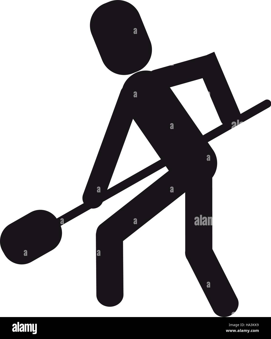 man shovel digging work construction Stock Vector Image & Art - Alamy
