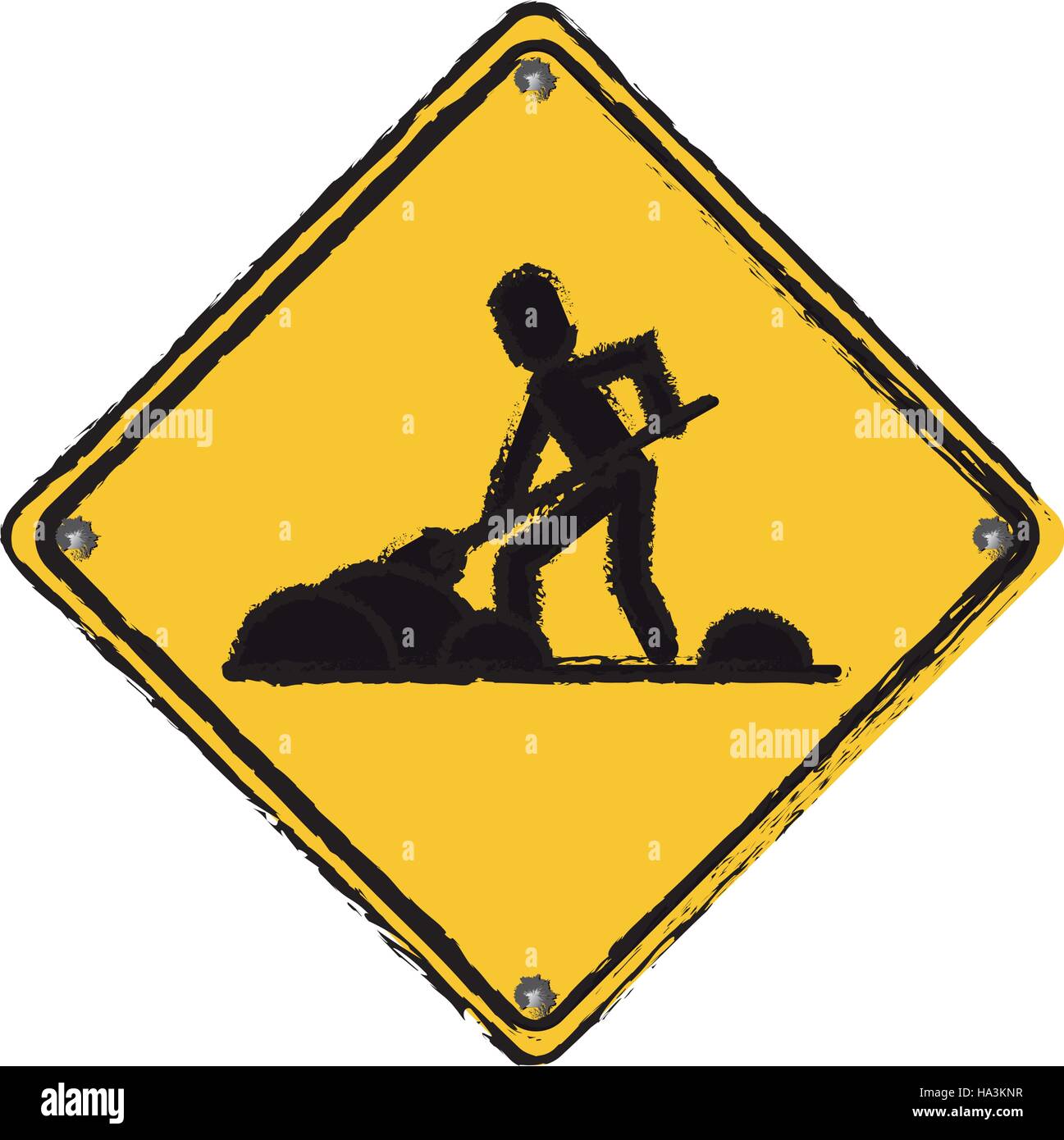 warning under construction repair sign drawing Stock Vector Image & Art ...