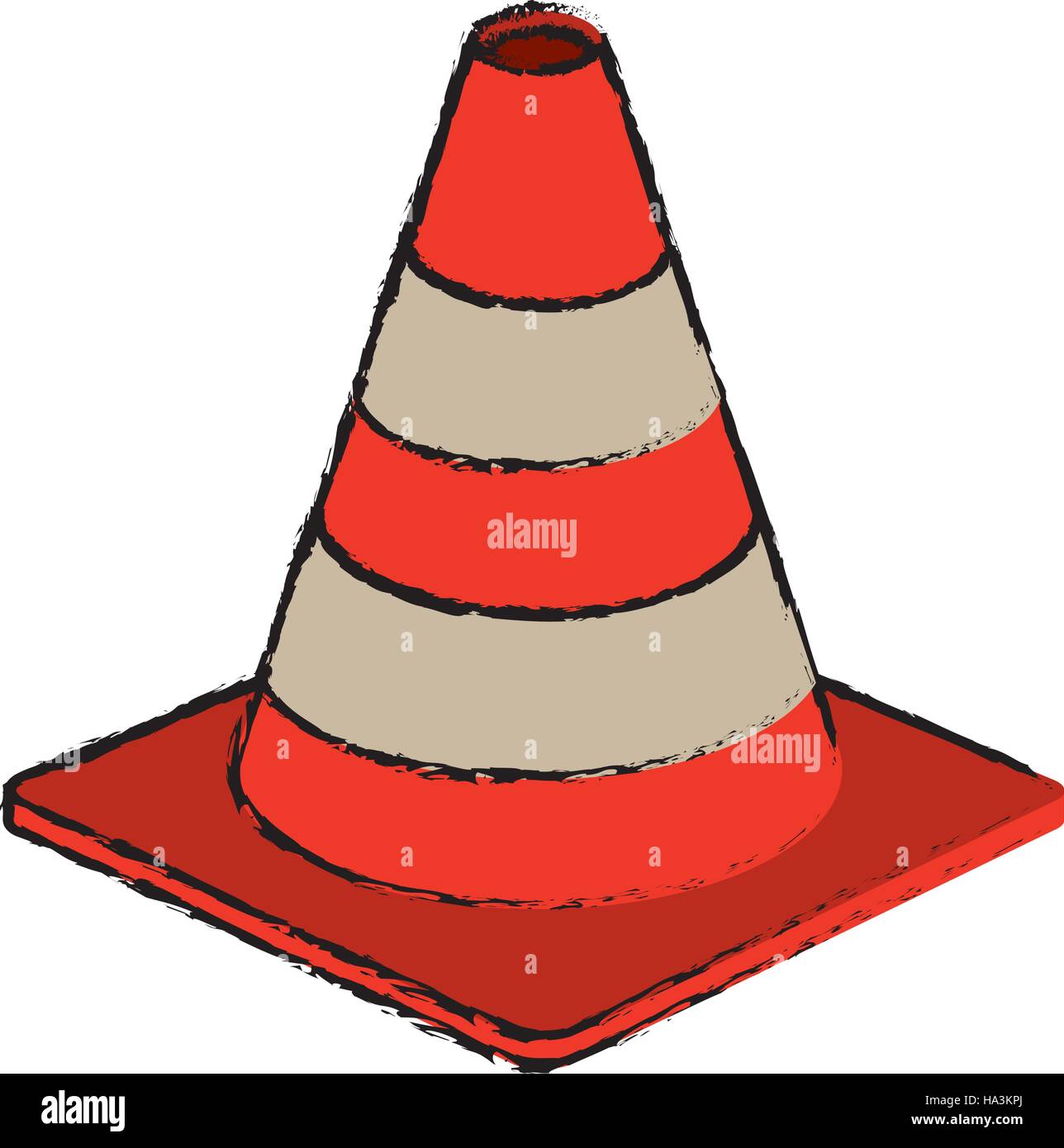traffic cone warning sign design drawing Stock Vector Image & Art - Alamy
