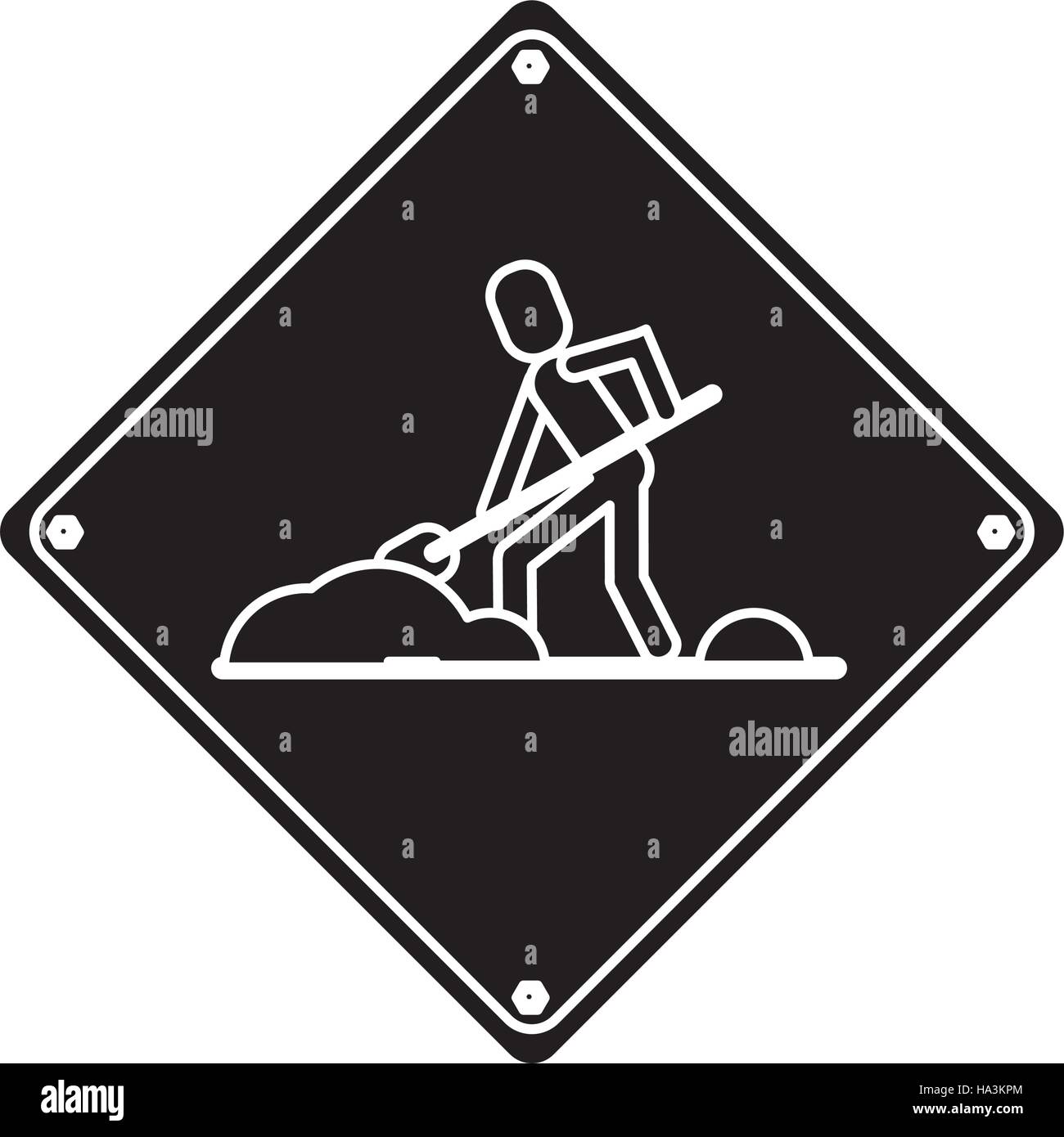 warning under construction repair sign pictogram Stock Vector Image ...