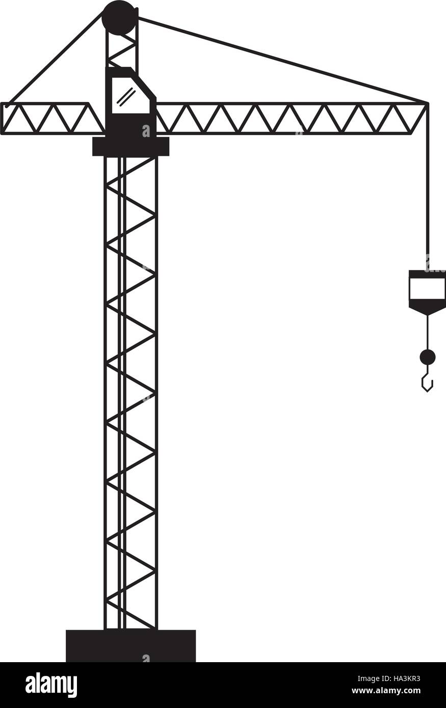 crane hook construction machine pictogram Stock Vector Image & Art - Alamy