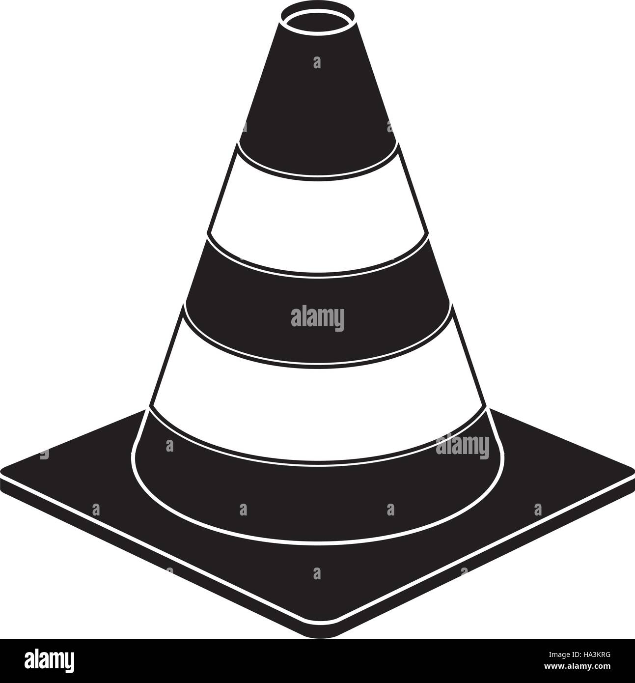 traffic cone warning sign design pictogram Stock Vector Image & Art - Alamy