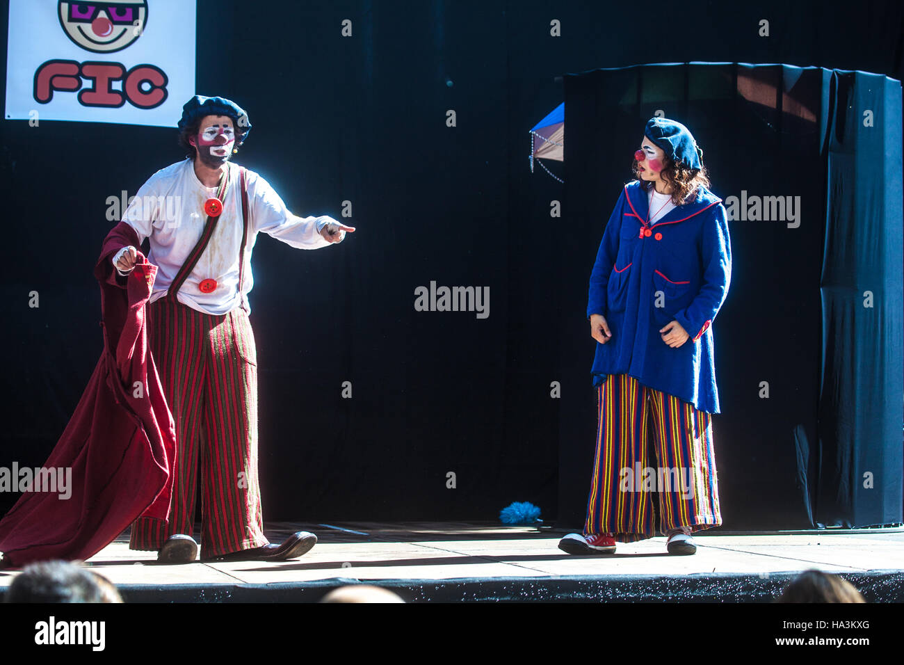 clown performance during the Clownbaret festival Stock Photo - Alamy
