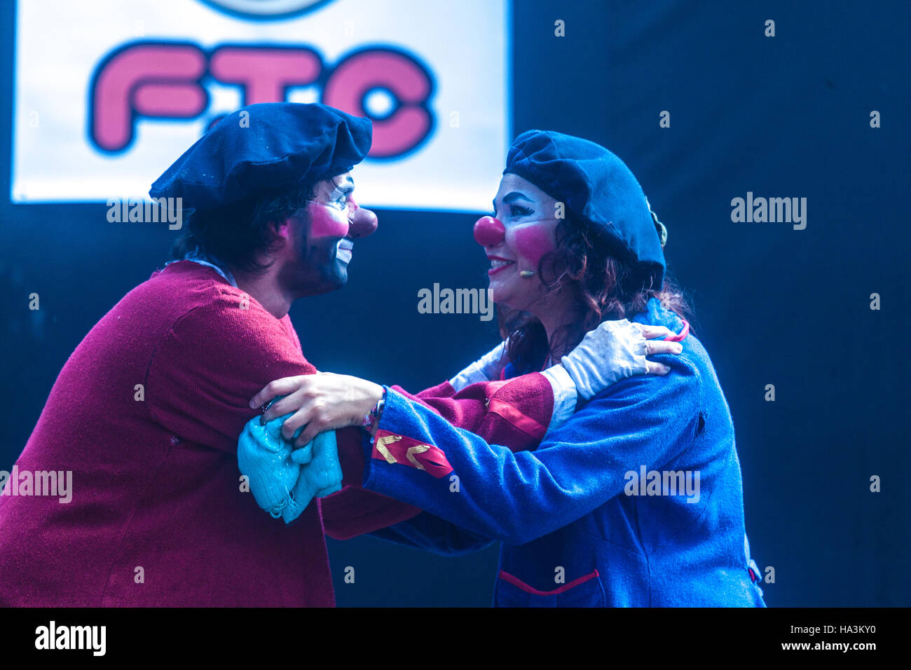 clown performance during the Clownbaret festival Stock Photo - Alamy