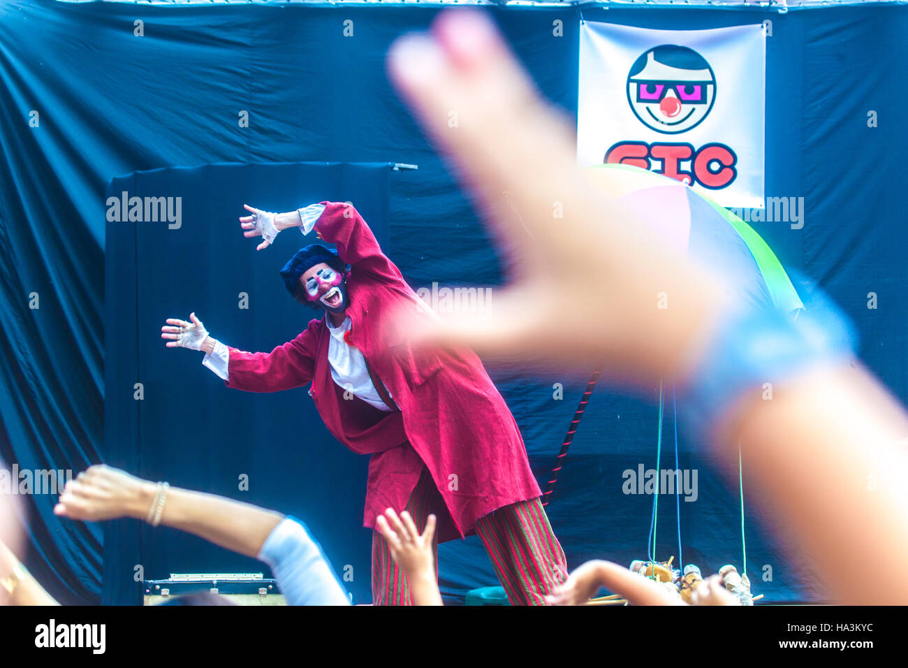 clown performance during the Clownbaret festival Stock Photo - Alamy