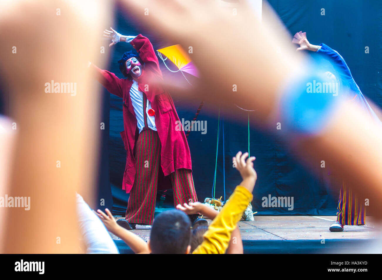 clown performance during the Clownbaret festival Stock Photo - Alamy