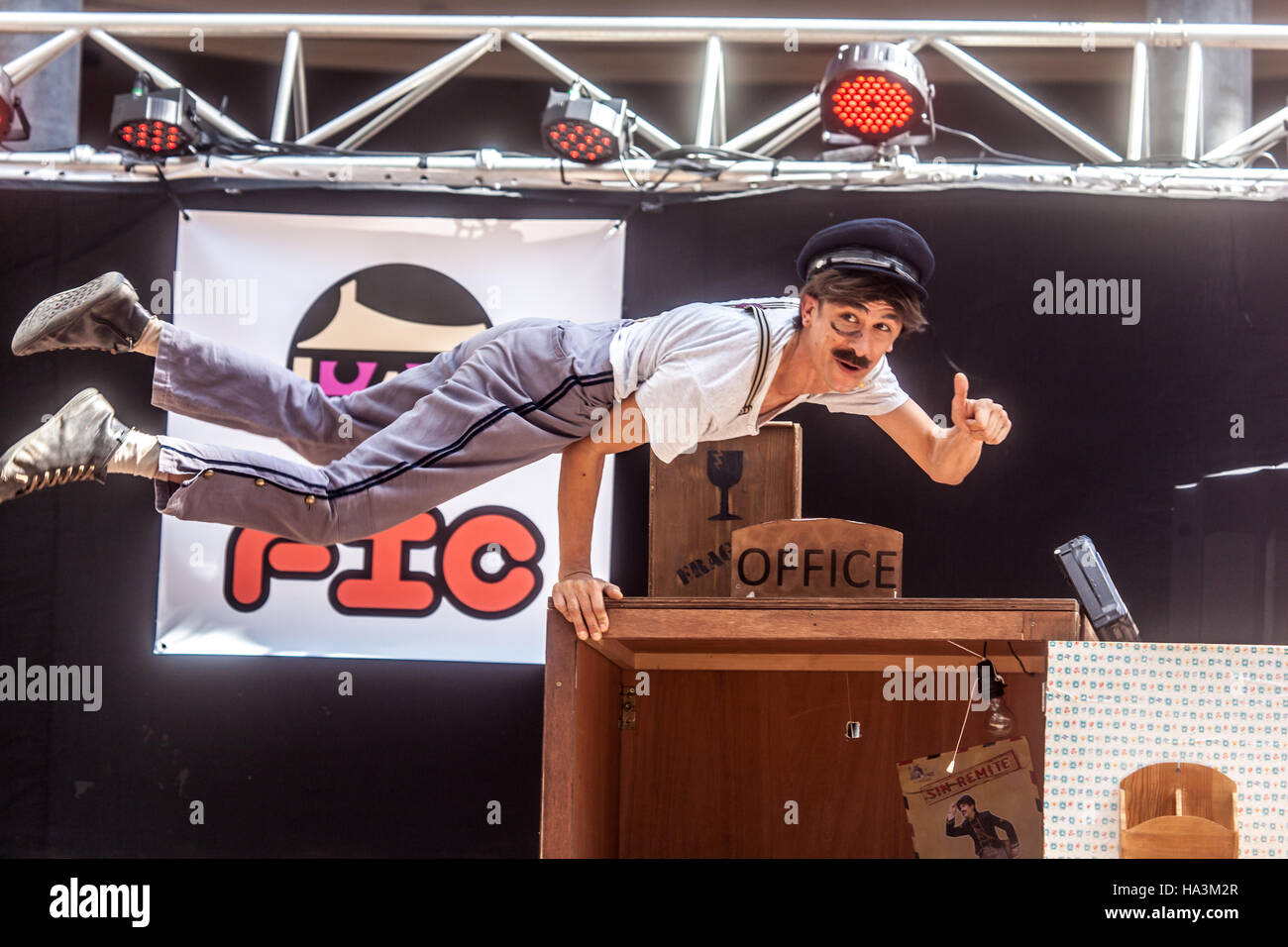 clown performance during the Clownbaret festival Stock Photo - Alamy