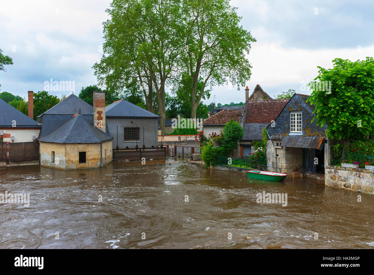 Heavy Floods in Loire valley, France Stock Photo - Alamy