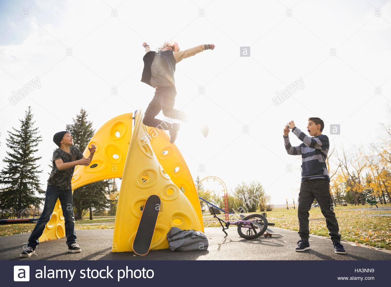 Boys playground phone hi-res stock photography and images - Alamy