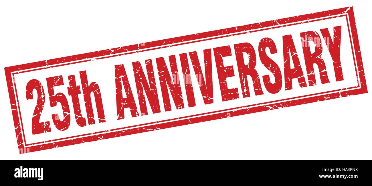 25th anniversary square stamp Stock Vector Image & Art - Alamy
