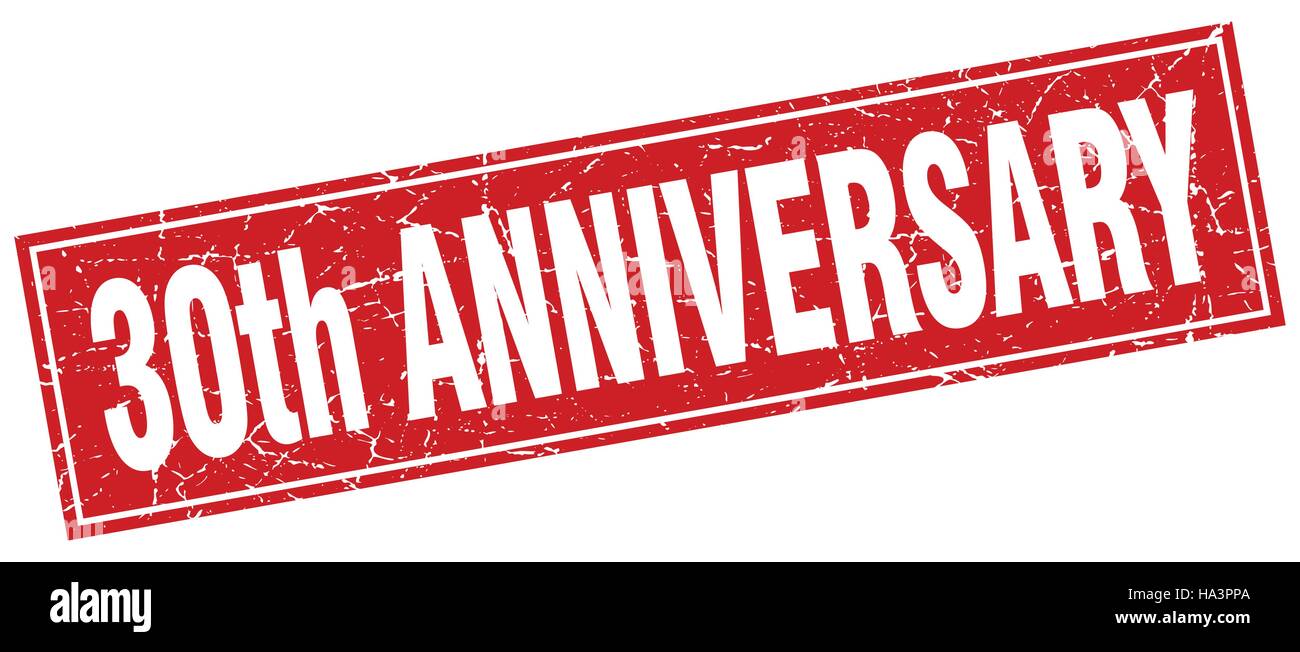 30th anniversary square stamp Stock Vector Image & Art - Alamy