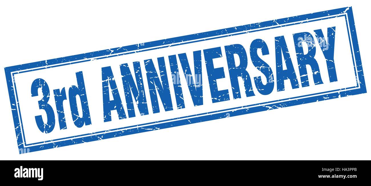 3rd anniversary square stamp Stock Vector Image & Art - Alamy
