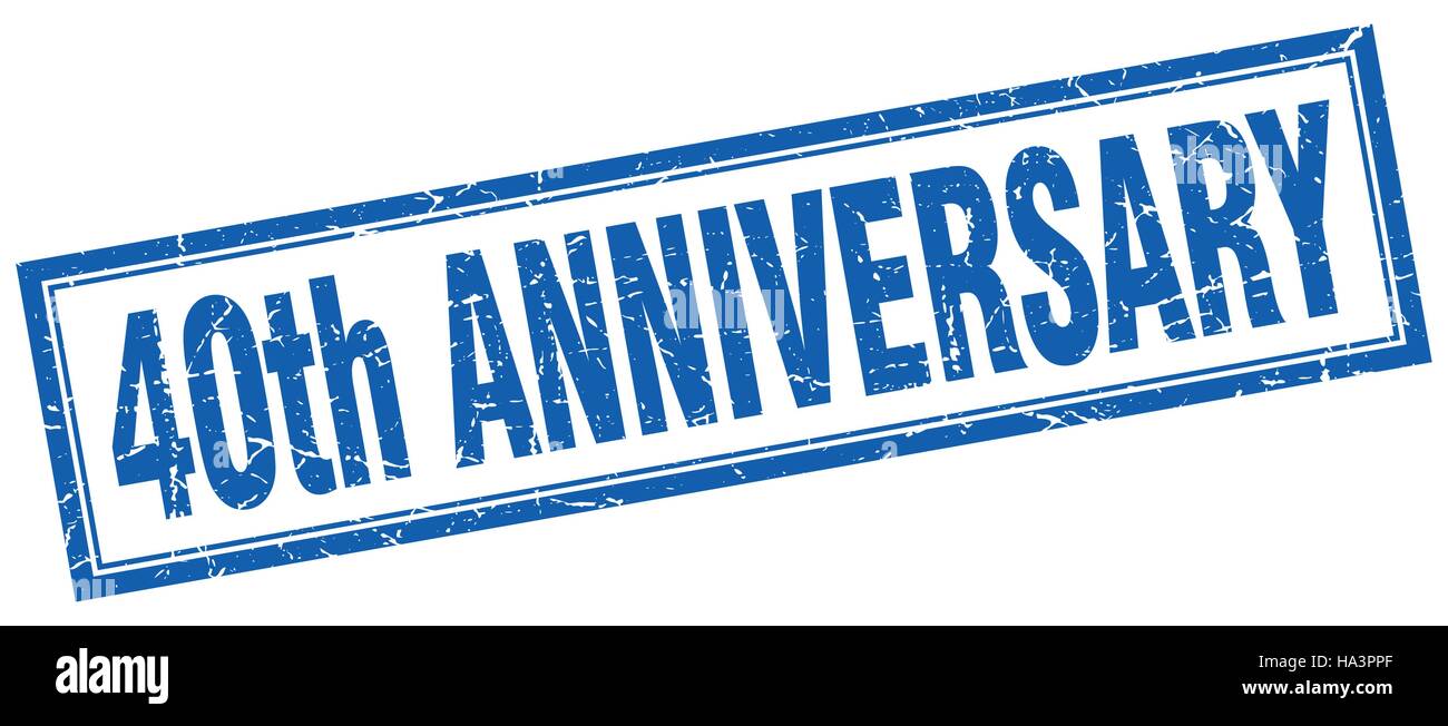 40th anniversary square stamp Stock Vector Image & Art - Alamy