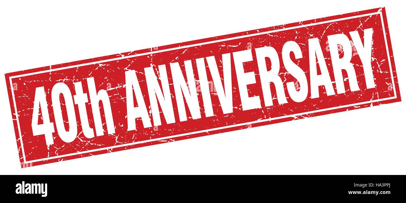 40th anniversary square stamp Stock Vector Image & Art - Alamy