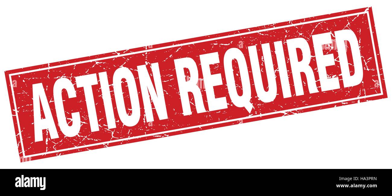 action required square stamp Stock Vector Image & Art - Alamy