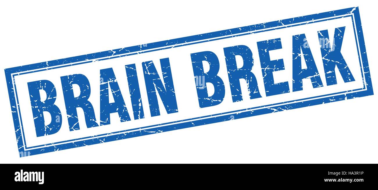brain break square stamp Stock Vector Image & Art - Alamy