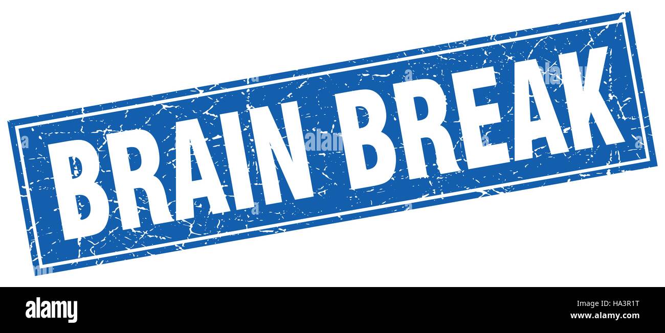 brain break square stamp Stock Vector Image & Art - Alamy