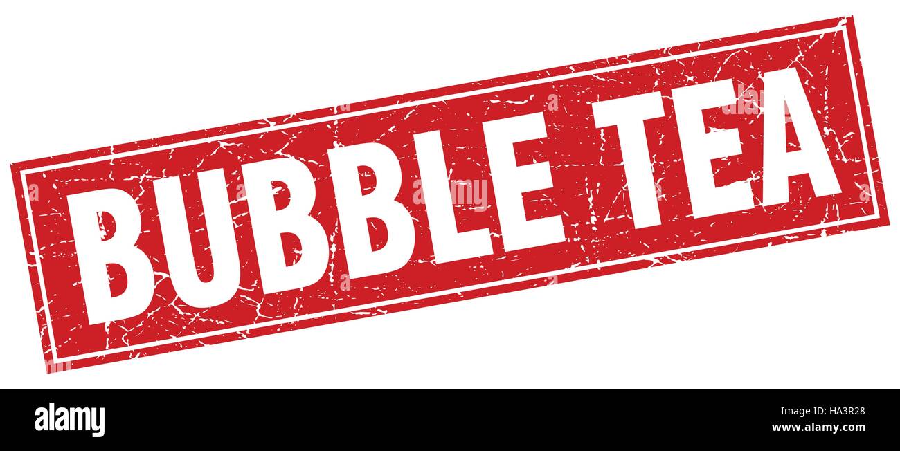 bubble tea square stamp Stock Vector Image & Art - Alamy