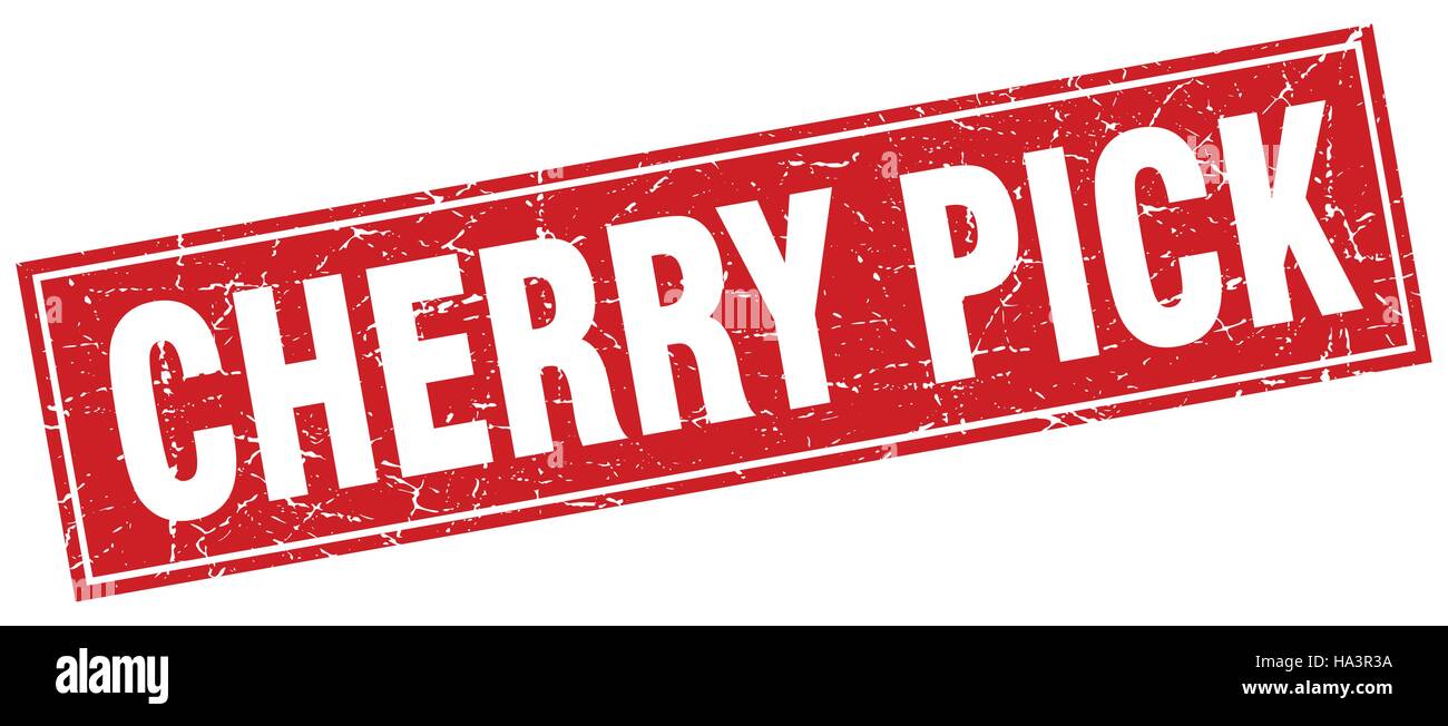 cherry pick square stamp Stock Vector Image & Art - Alamy