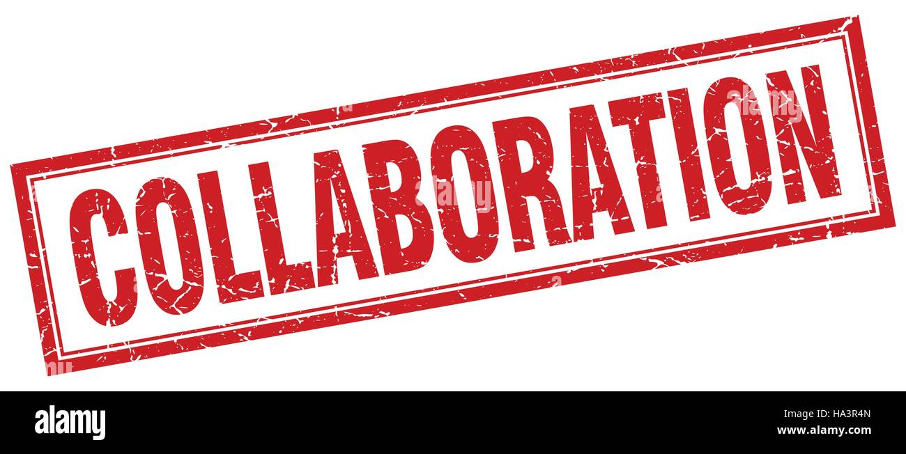 collaboration square stamp Stock Vector Image & Art - Alamy