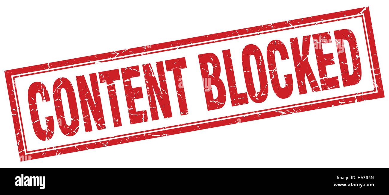 content blocked square stamp Stock Vector Image & Art - Alamy