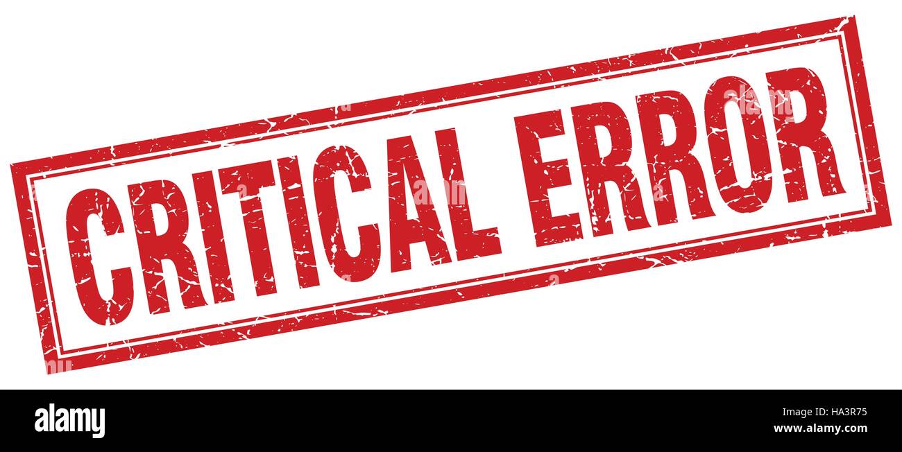 critical error square stamp Stock Vector Image & Art - Alamy