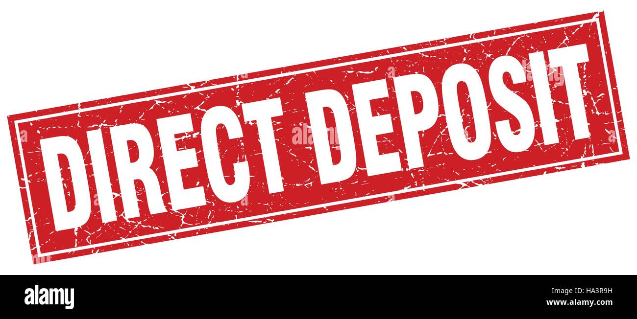 direct deposit square stamp Stock Vector Image & Art - Alamy
