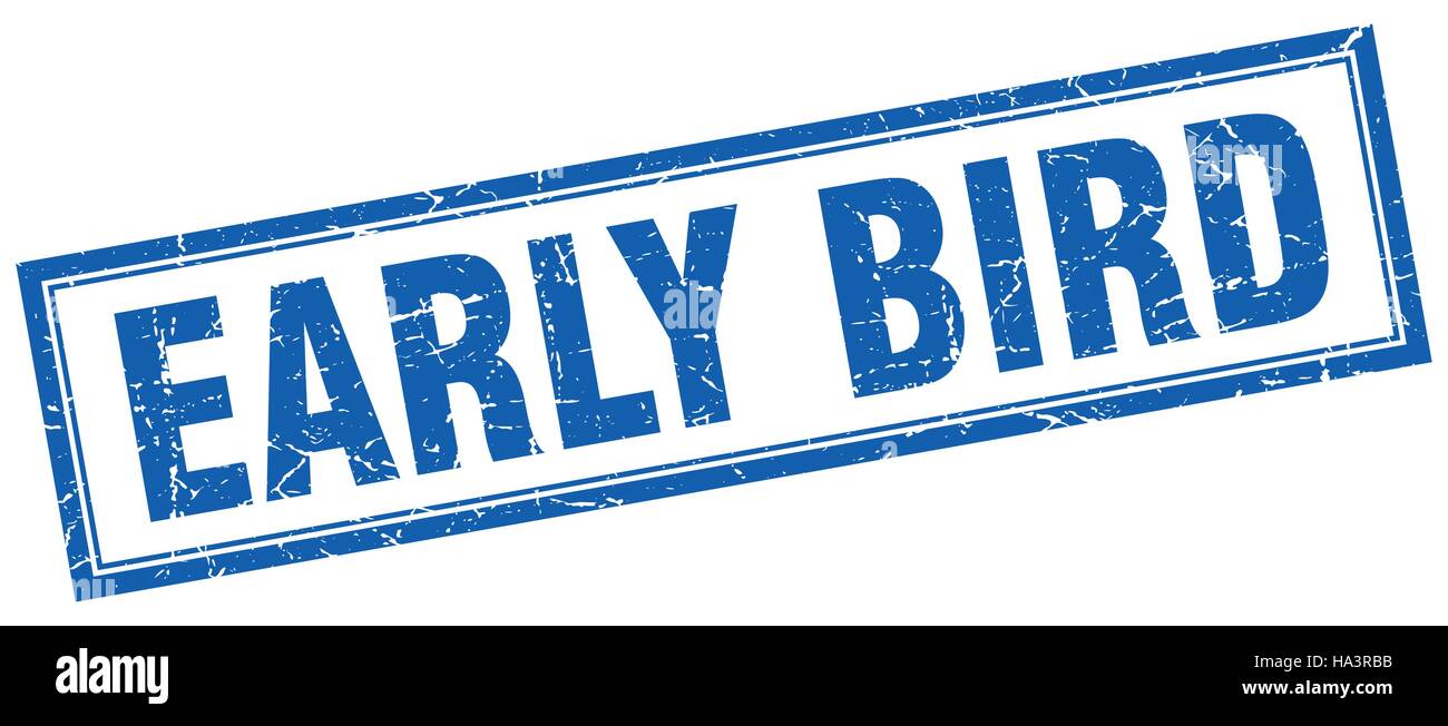 early bird square stamp Stock Vector Image & Art - Alamy