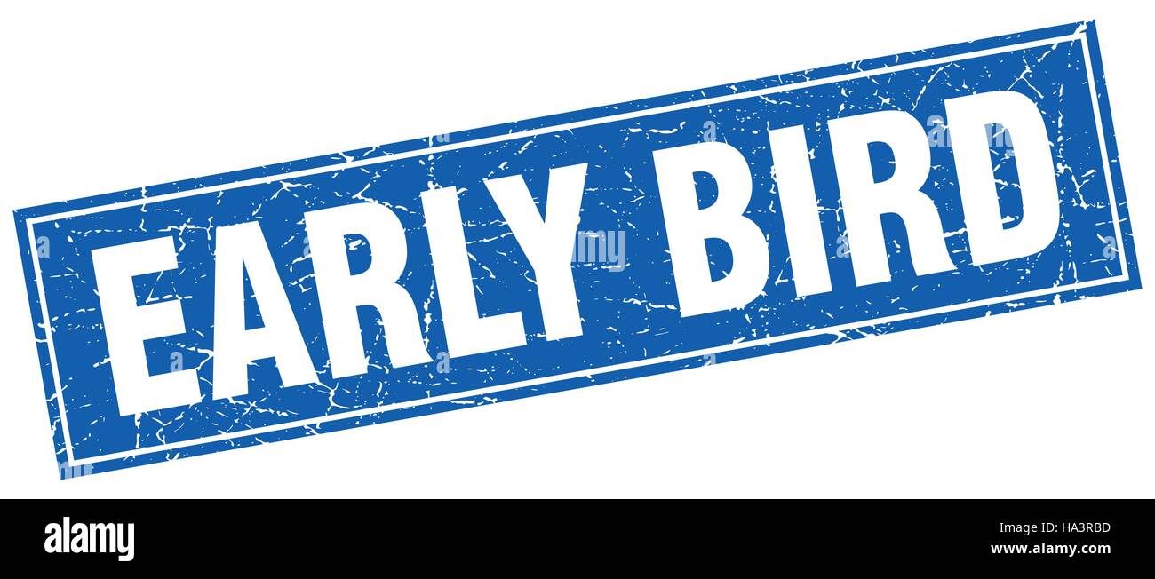 early bird square stamp Stock Vector Image & Art - Alamy