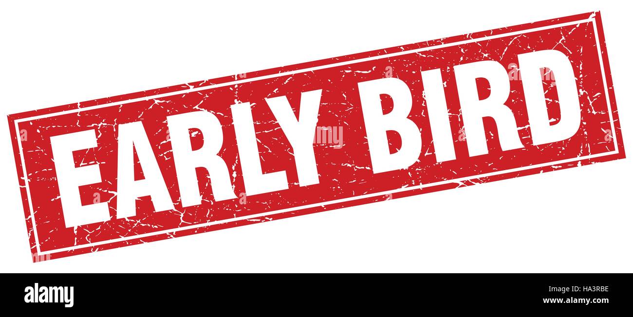 early bird square stamp Stock Vector Image & Art - Alamy