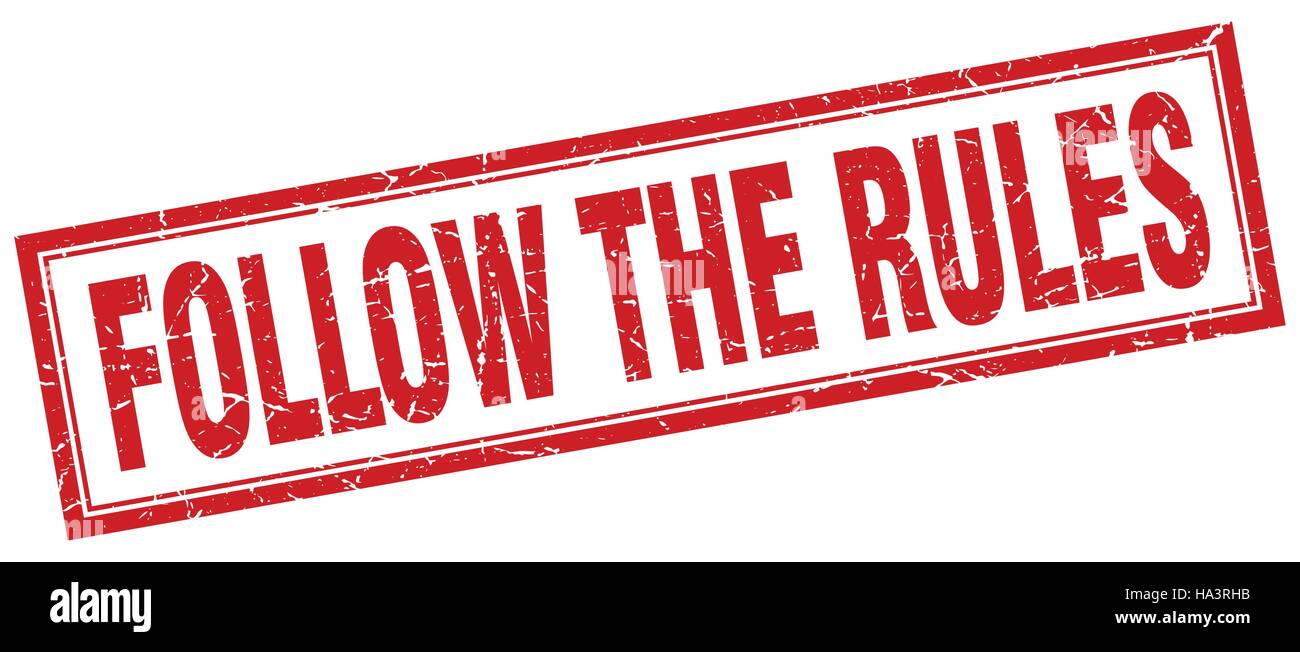 follow the rules square stamp Stock Vector Image & Art - Alamy
