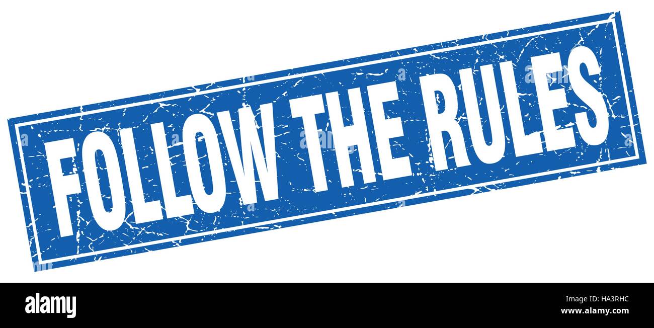 follow the rules square stamp Stock Vector Image & Art - Alamy