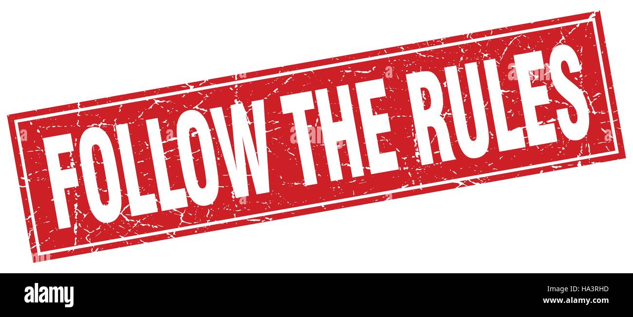 follow the rules square stamp Stock Vector Image & Art - Alamy